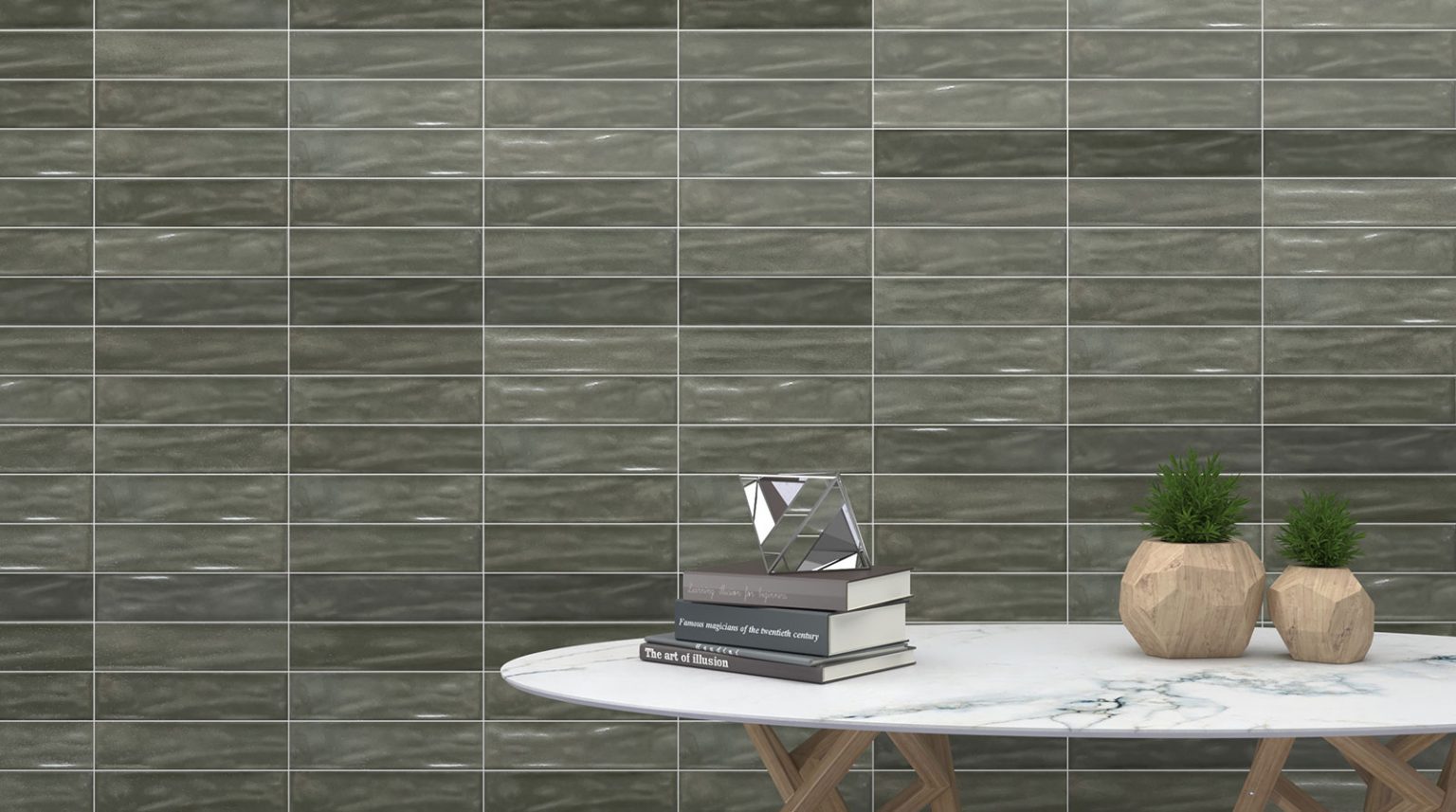 YEŞİL ARTİSAN BRİCK MOZAİK – PUKKA TILE | Porselen Mozaik Karo Üreticisi