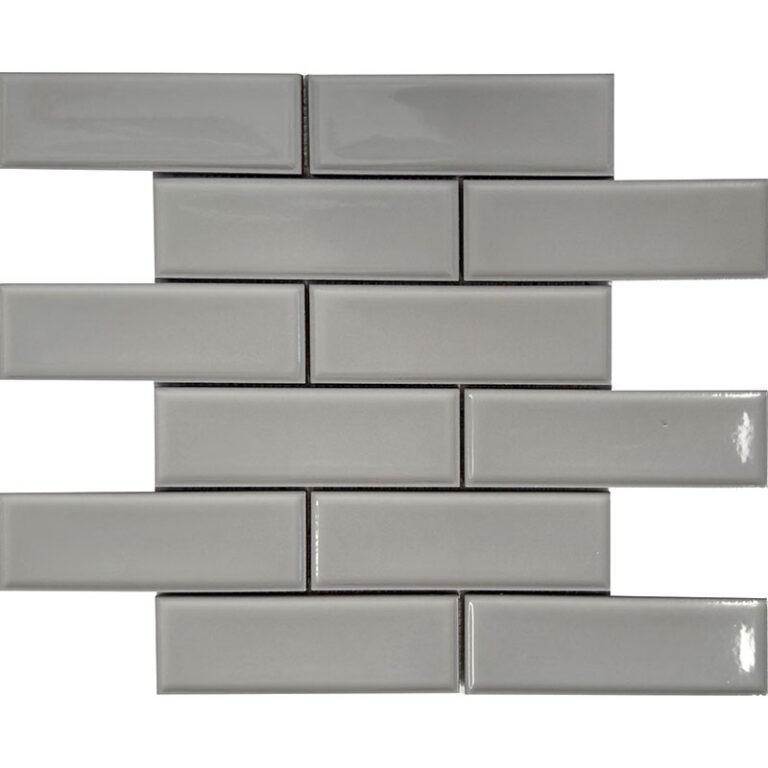 AÇIK GRİ 2×6 BEVELLED BRICK MOZAİK – PUKKA TILE | Porselen Mozaik Karo ...